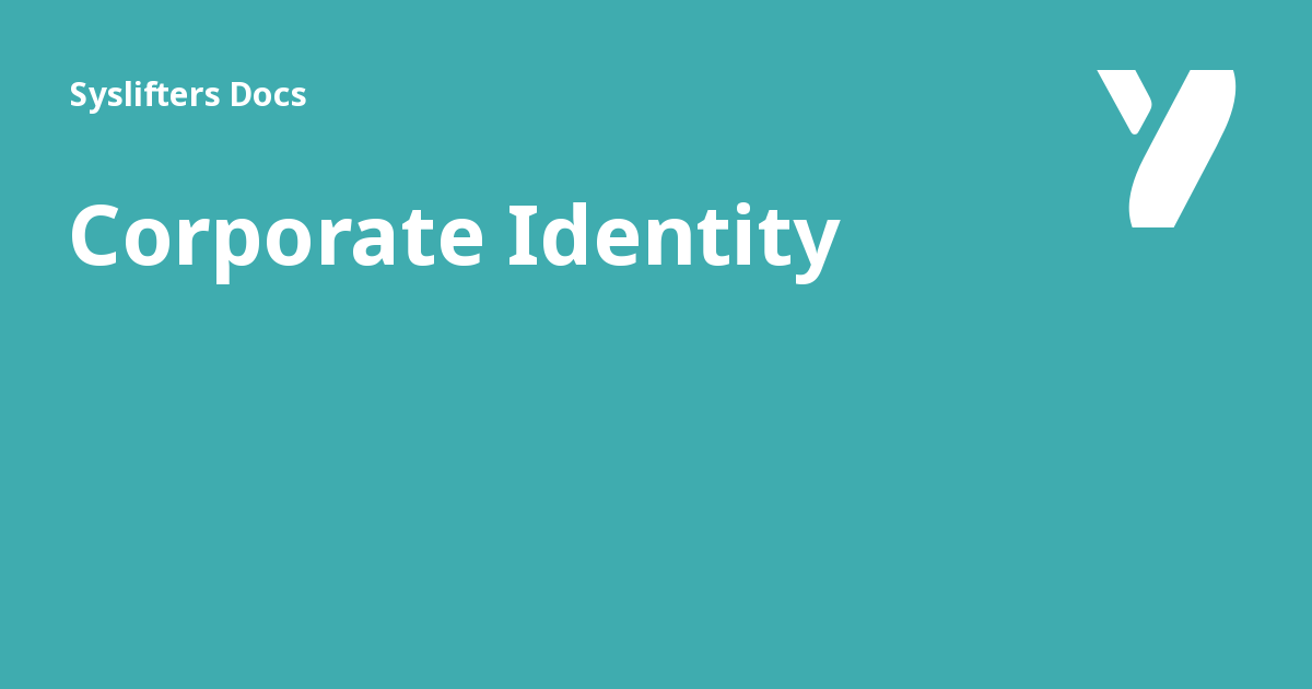 Corporate Identity - Syslifters Docs